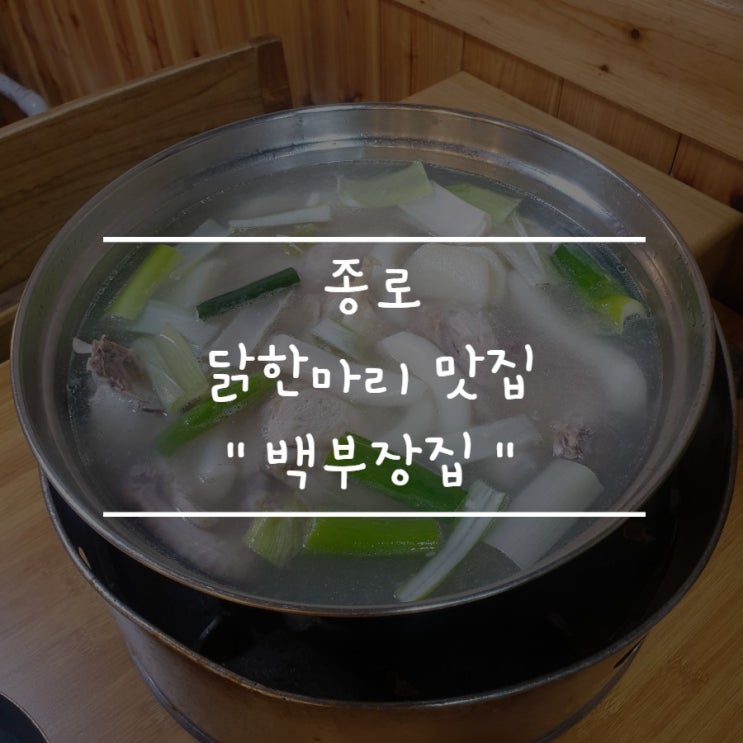 【종로맛집】 백부장집 닭한마리 맛집 내돈내산 솔직후기 유투버 김사원세끼 추천 맛집 네이버 블로그