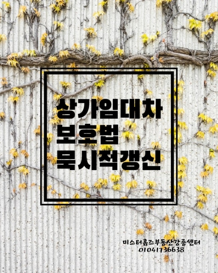 상가임대차보호법묵시적갱신 네이버 블로그