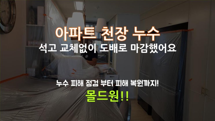 아파트 천장 누수 석고보드 교체는 필요하지 않았어요 네이버 블로그