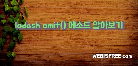 lodash omit() 메소드 알아보기 : 네이버 블로그