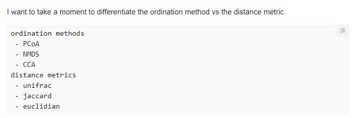 PCA VS PCoA, plus - Euclidian distances vs UniFrac distances in ...