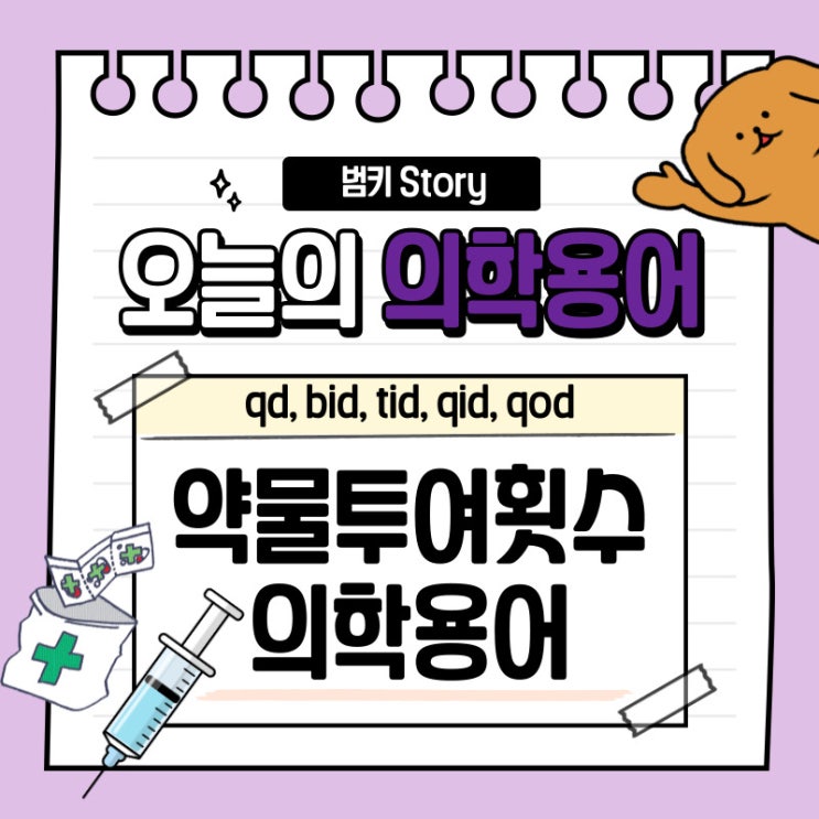 약물투여횟수에 따라 사용되는 의학용어 qd, bid, tid, qid, qod : 네이버 블로그