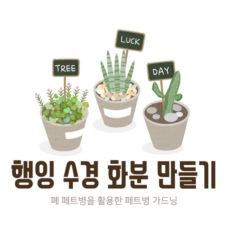 [원스모얼아트] 행잉 수경 화분 만들기! : 네이버 블로그