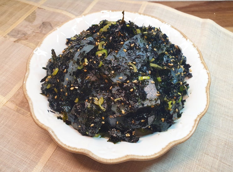 청포묵 김무침 만드는 법초간단 반찬즉석 묵요리 레시피 네이버 블로그