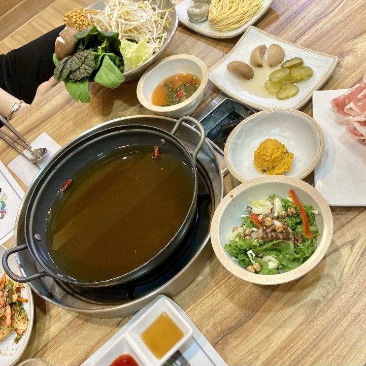 진주맛집 초전동 호박오리 건강하고 맛있는 오리 샤브샤브 점심에 간단히 먹기 딱 B 네이버 블로그
