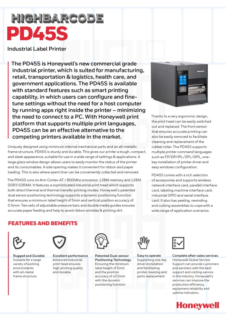 허니웰프린터 PD45S : 네이버 블로그