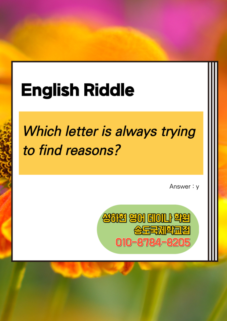 Which letter is always trying to find reasons? : 네이버 블로그