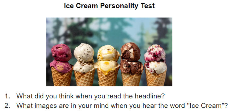 초등영어모임 "뉴스+넌픽션" 목요일~ [Ice Cream Personality Test]~ : 네이버 블로그