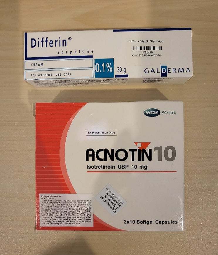 베트남 약국 여드름 약, 연고 | 이소티논 | 아크노틴 Acnotin | Pharmacity약국 | 디페린 크림 : 네이버 블로그