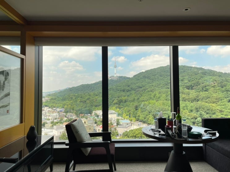 그랜드하얏트 서울 남산 그랜드하얏트 남산뷰 객실 숙박 조식 및 모바일 키 카드 후기 네이버 블로그