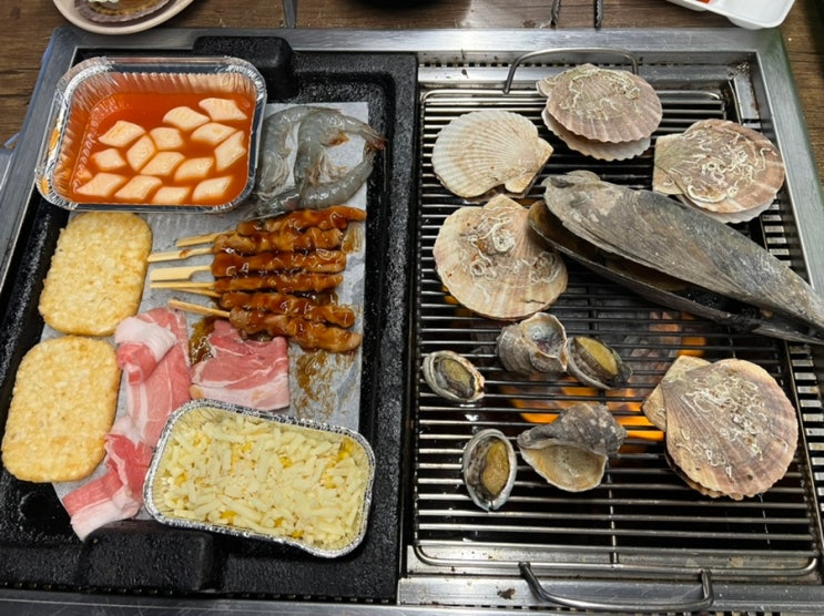 왕십리 조개구이 고기 시간제한 없는 무한리필 조개창고 내돈내산 찐 후기 네이버 블로그