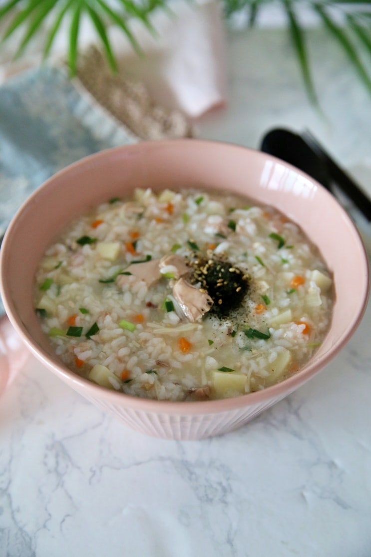 참치죽 끓이는법 간단 참치야채죽 찬밥요리 죽종류 네이버 블로그