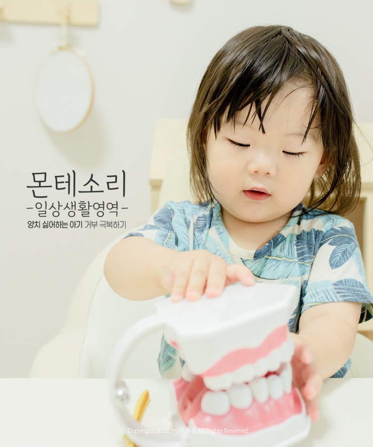 아기 양치 거부 몬테소리 일상생활영역 양치놀이로 극복중 네이버 블로그