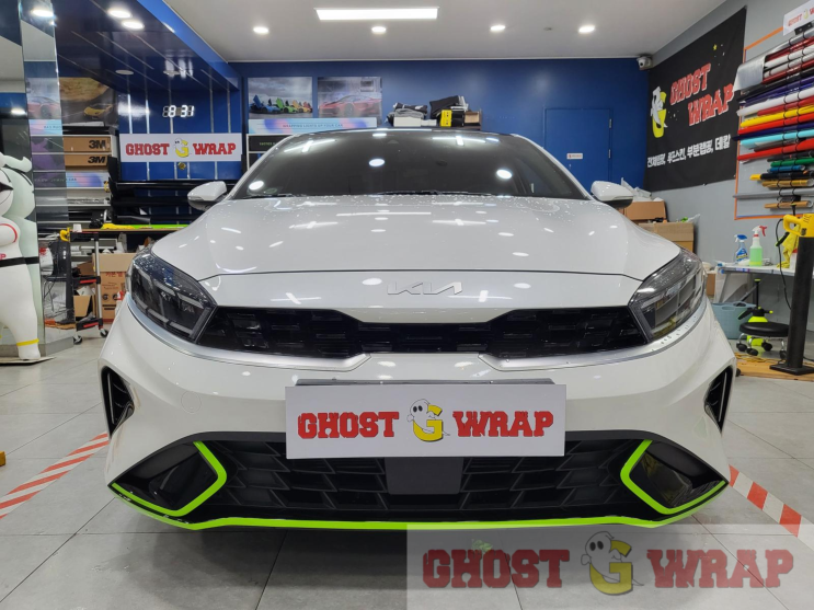 고스트랩(Ghostwrap) K3 루프스킨 / 포인트랩핑 시공(3M 2080 유광 라이트 그린 (3M G16 - Gloss ...