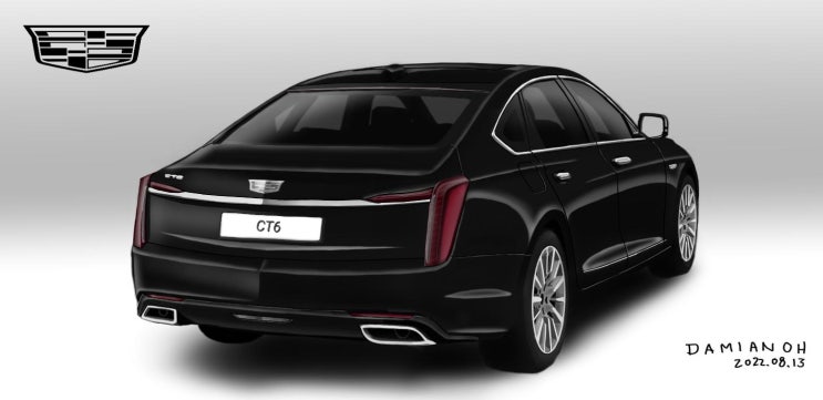 2023 캐딜락 CT6 풀체인지 예상도 [후면] / 2023 Cadillac CT6 Rendering [Rear] : 네이버 블로그