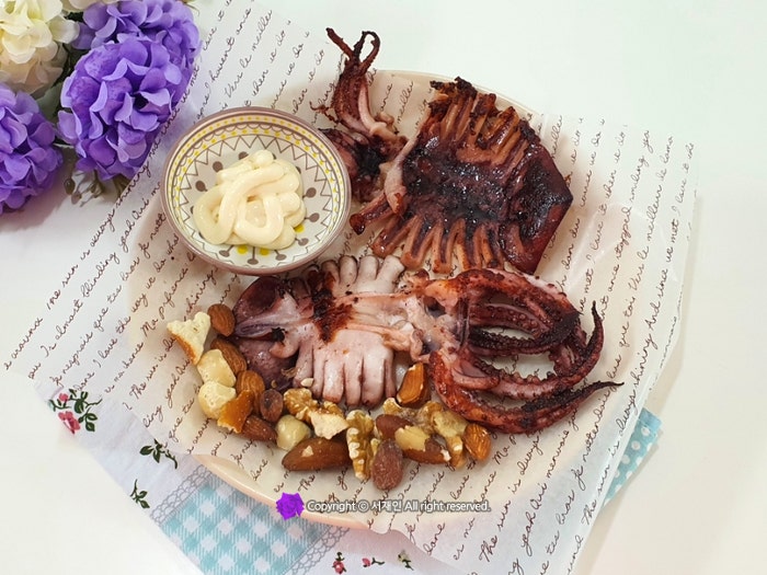 바다포차 반건조오징어로 오징어버터구이 오징어김치전 만들기♪ 네이버 블로그