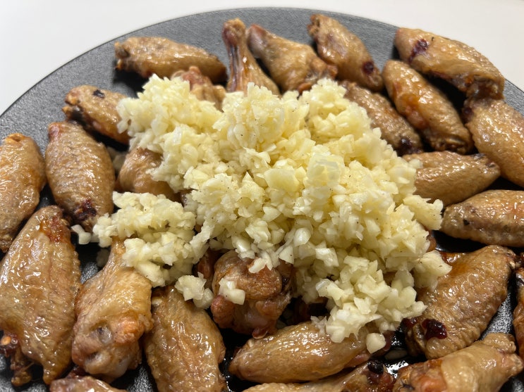 닭날개 오븐구이 And 치킨마늘소스 만들기 윙 봉으로 만드는 광파오븐 통닭구이 And 생마늘로 만드는 치킨마늘소스 레시피 집에서