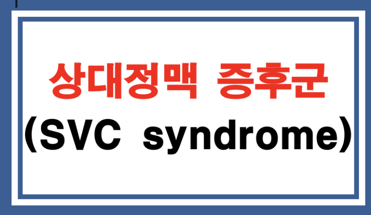 상대정맥증후군(SVC syndrome)에 관한 모든 것 : 네이버 블로그
