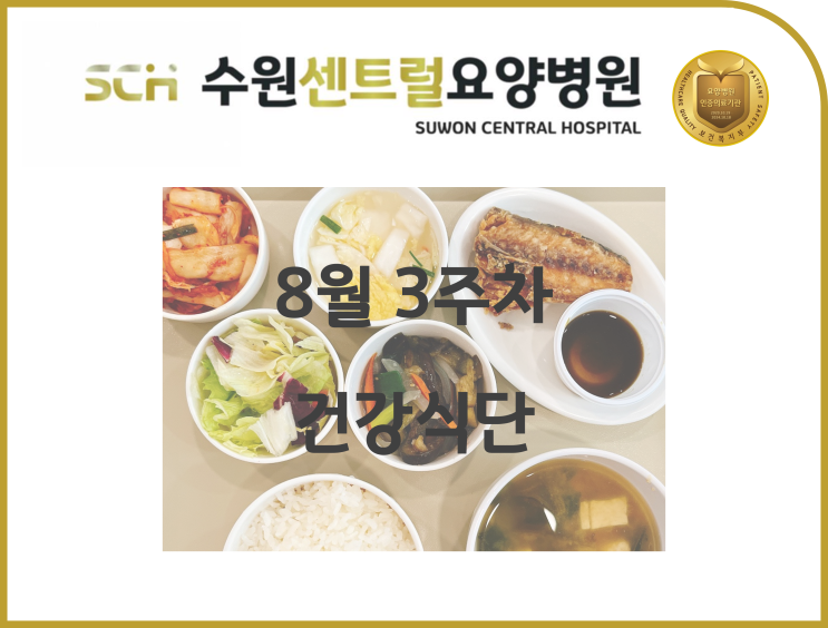 2022년 8월 3주차 건강식단 수원 호매실 뇌졸중 재활요양병원 추천 중점 재활 재활과 요양을 동시에 네이버 블로그