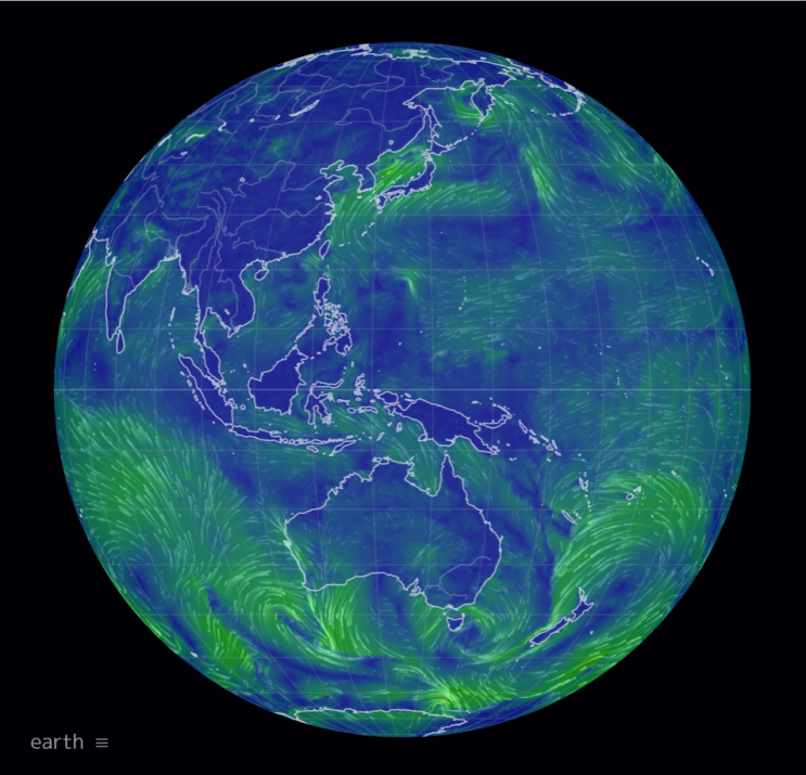 수업 중 활용하기 좋은 사이트(1) - earth.nullschool(earthnullschool) : 네이버 블로그