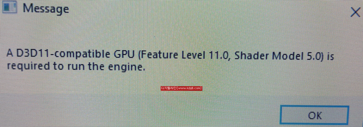 A D3D11-compatible GPU (Feature Level 11.0, Shader Model 5.0) is required to run the engine ...
