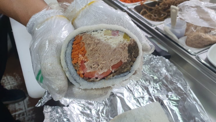 고대맛집 이공김밥 3년 실구매후기 Ft 가성비 및 김밥크기 네이버 블로그