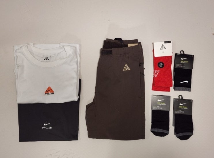 나이키 ACG 의류 후기 - LBR 렁스 여성반팔티셔츠, 남성 트레일팬츠, Kelly Ridge 2.0, 라이트웨이트 러닝양말 ...