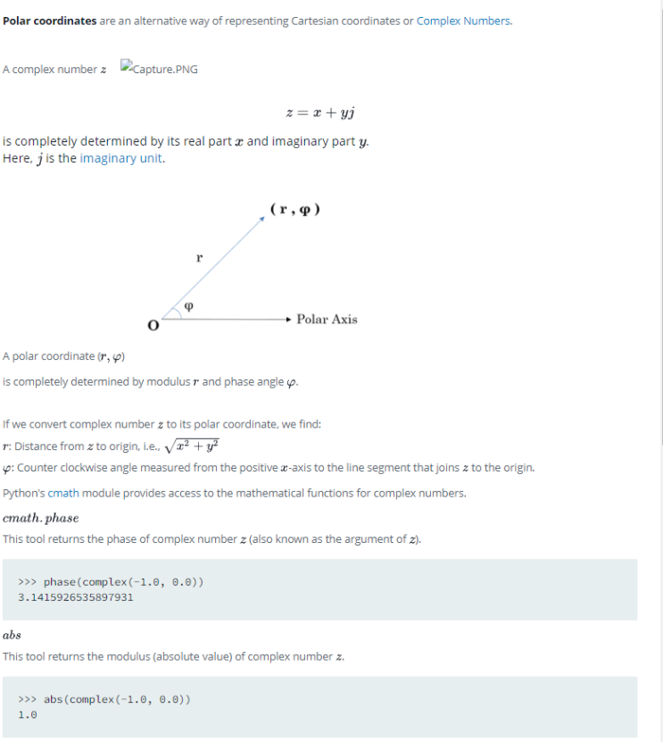 Python HackerRank 문제 34 - Polar Coordinates : 네이버 블로그