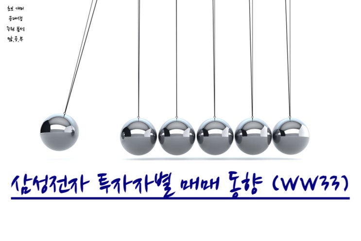 삼성전자(005930) WW33 투자자별 매매 동향 (2019~2022) : 네이버 블로그