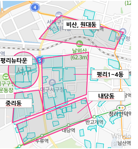 대구 서구 재개발 재건축 현황 정리 내당동 평리동 비산원대동 네이버 블로그