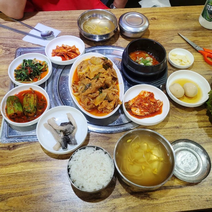 강서구 양천향교역 아침 밥집 기사식당 다모아꿀돼지 제육볶음 쌈밥 네이버 블로그