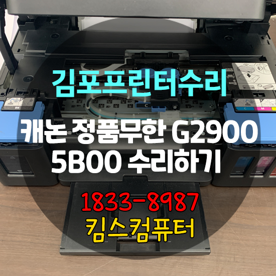 [ 김포 프린터수리 전문 - 킴스컴퓨터 ] 캐논 정품무한잉크 복합기 PIXMA G2900 5B00 에러 및 색상문제 수리하기 : 네이버 블로그