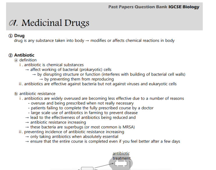 IGCSE Biology Topical Past Papers 15_Drugs : 네이버 블로그