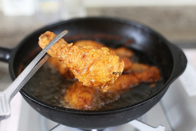 후라이드 치킨 만들기 치킨 튀김가루 이용하면 쉽죠 : 네이버 블로그