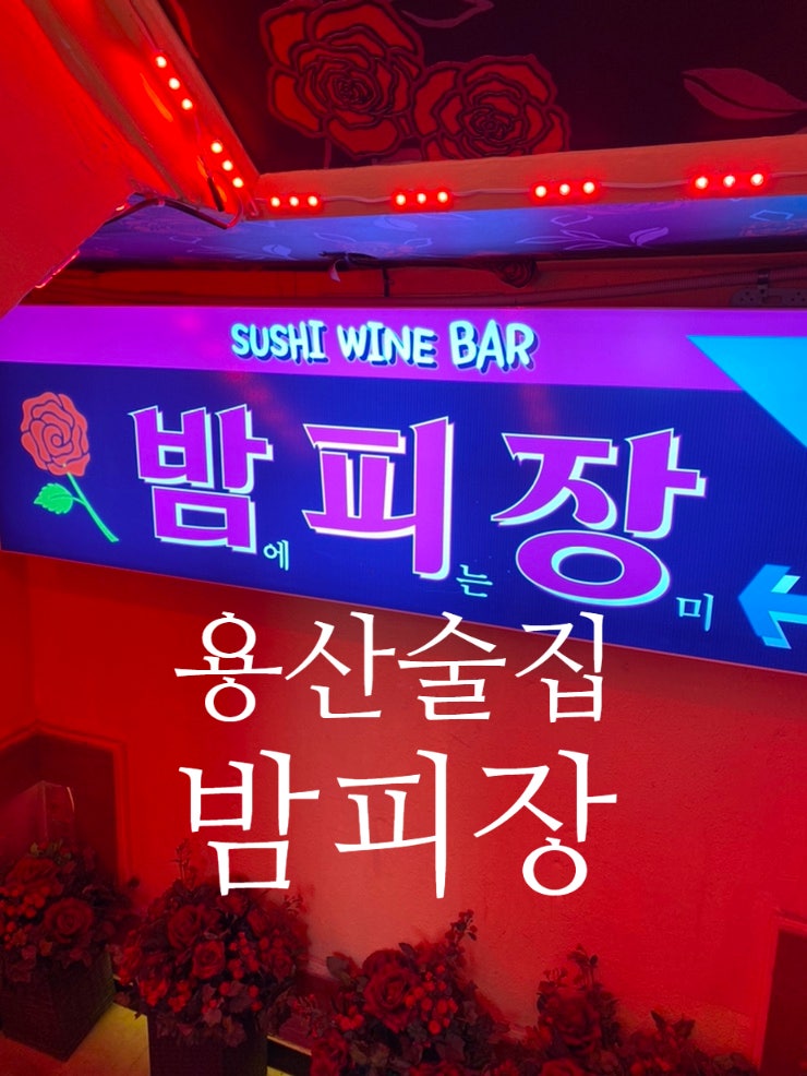 용산 술집 추천 레트로 갬성 낭낭한 사시미 와인바 밤피장 네이버 블로그