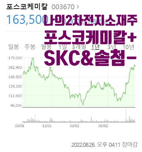 2차전지 소재주 SKC 솔루스첨단소재는 포스코케미칼 처럼 상승할까? (ft. 블로그로 해외주식투자) : 네이버 블로그