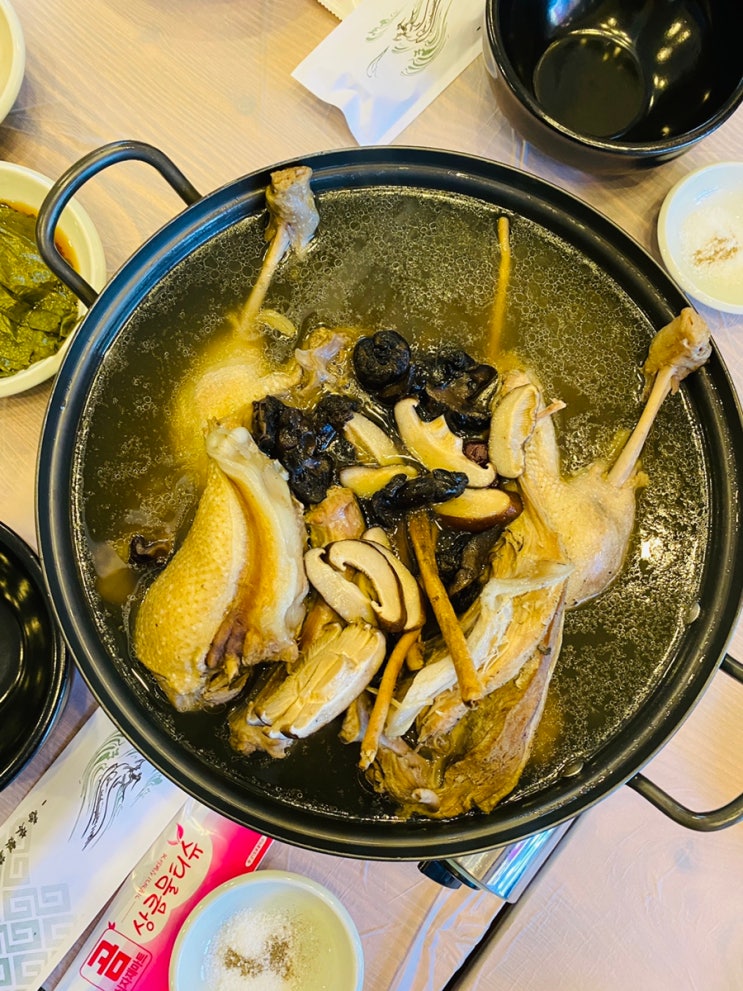 팔공산맛집 오리닭백숙 대구근교 단체모임16명 대형룸 경산 와촌면 갓바위빠빠 닭한마리칼국수 추천 네이버 블로그
