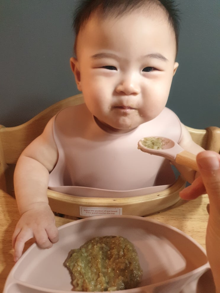 7개월 미소의 중기 이유식 현미 소고기 양송이 청경채 W보랄마스터기 네이버 블로그