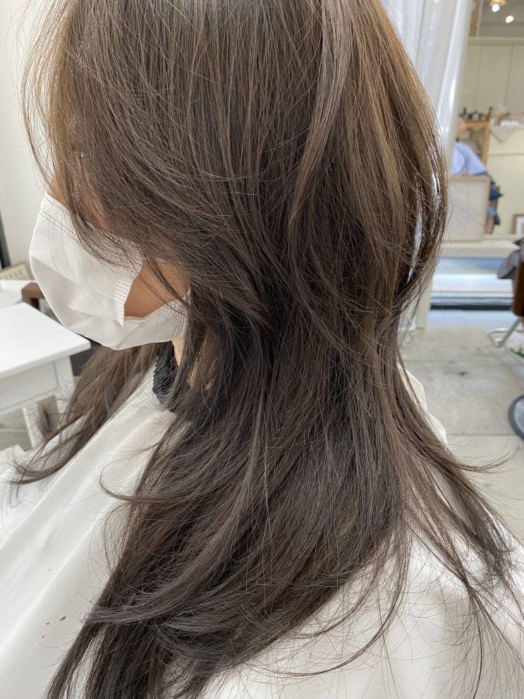 미사미용실 우아르헤어에서 탈색없이 염색1회로 코도리베이지 애쉬베이지 염색하기 밀키한 베이지 헤어컬러 웨딩염색 추천