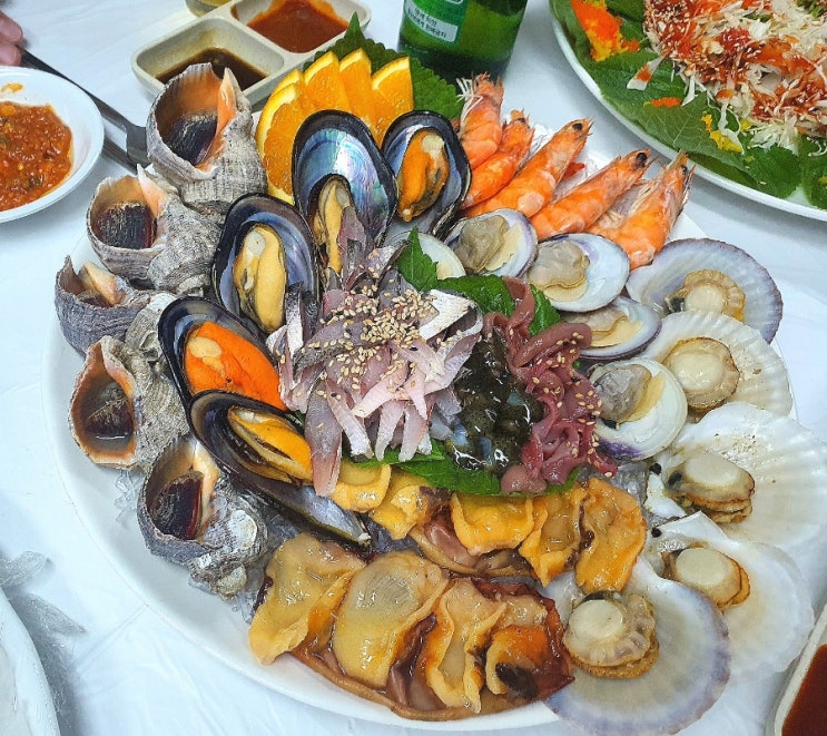 인천 소래포구 종합어시장 해산물 회 새우 스끼다시 맛집 팔복수산 세자매집 네이버 블로그