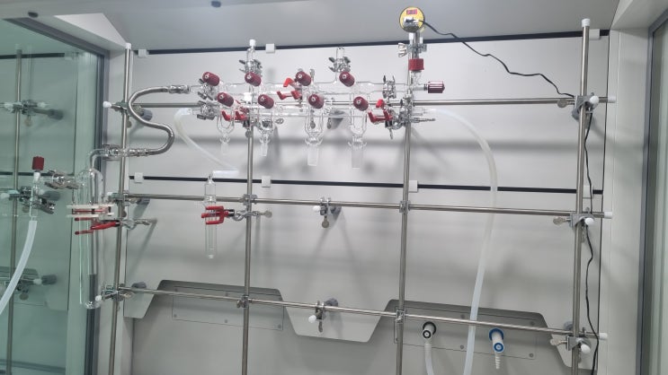 Schlenk line,4구쉐링크라인 매니폴드,쉬린크라인,초자제작,슈링크라인,chemglass,manifold- 국립순천대학교 ...