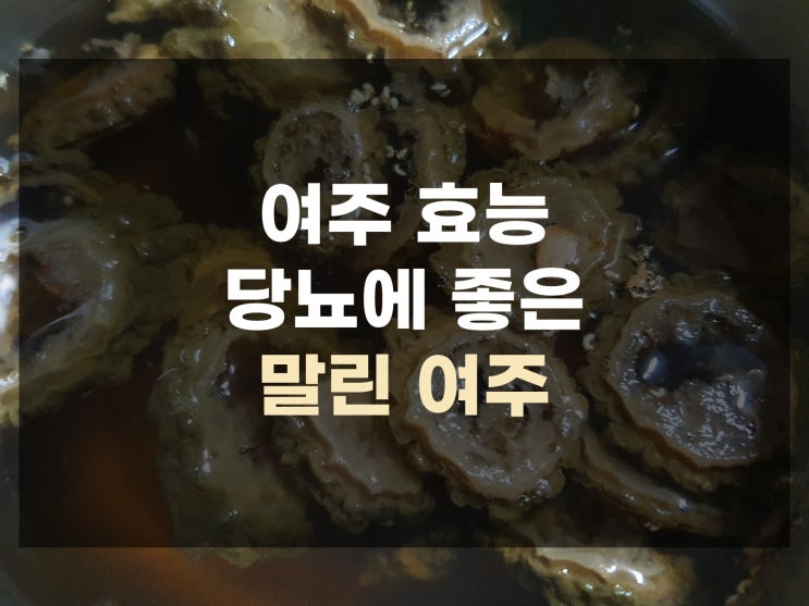 여주 효능 당뇨차 먹는법 말린여주 네이버 블로그