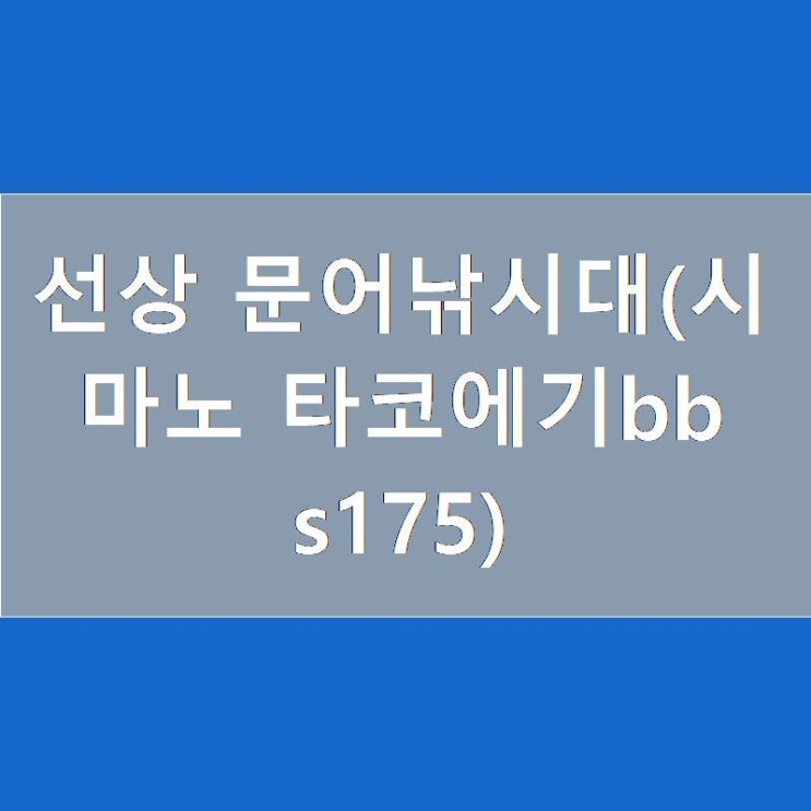 문어 낚싯대 선상(시마노 타코에기 bb s175) : 네이버 블로그