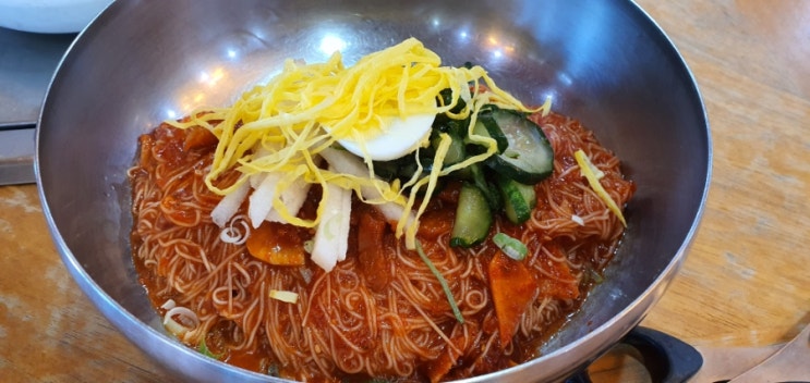 사천원산면옥 비빔냉면과 수제만두 데이트 네이버 블로그