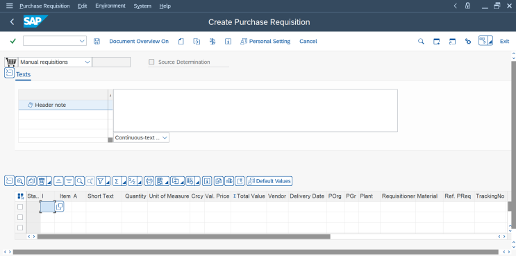 [SAP GUI] 구매 Tcode, 구매요청(PR생성) : 네이버 블로그