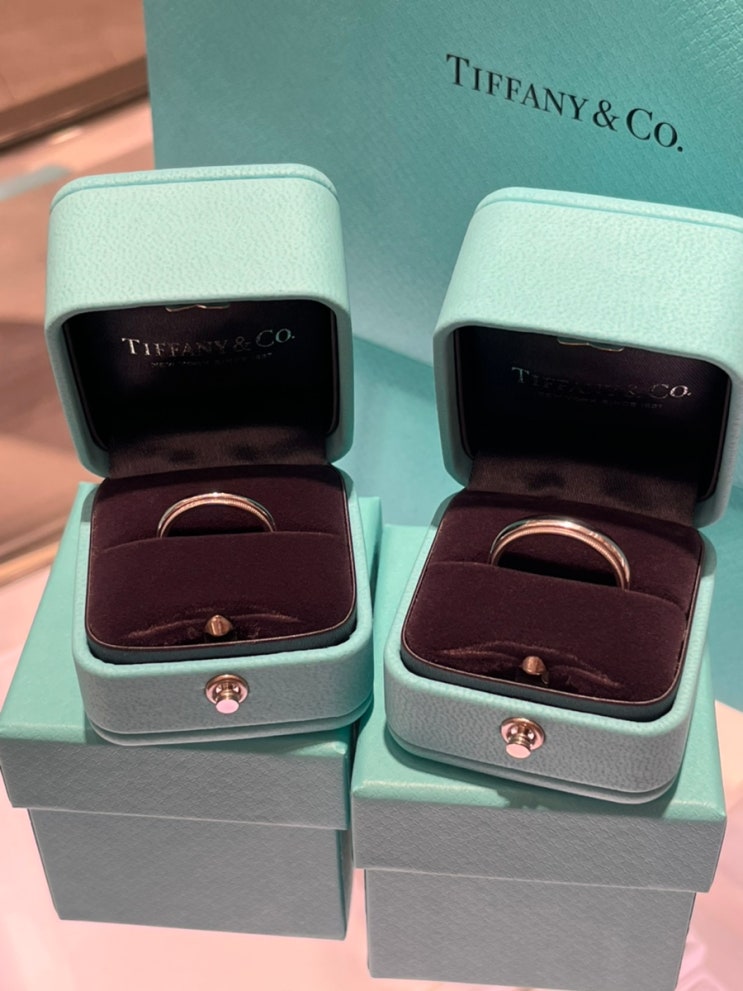 웨딩밴드 추천 티파니앤코 밀그레인 플래티넘3mm 4mm 롯데본점 구매후기and할인꿀팁and실착사진 네이버 블로그