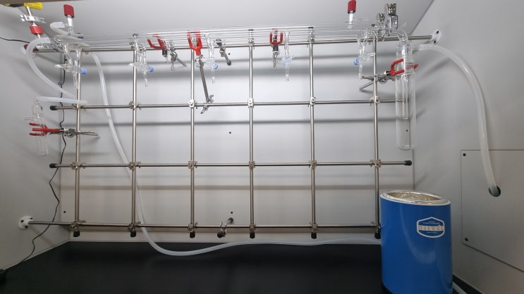 Schlenk line,5구쉐링크라인 매니폴드,쉬린크라인,초자제작,슈링크라인,chemglass,manifold- 포항공대 ...