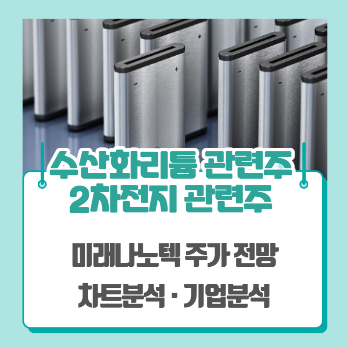 수산화리튬 관련주 2차전지 관련주미래나노텍 주가 차트분석 네이버 블로그