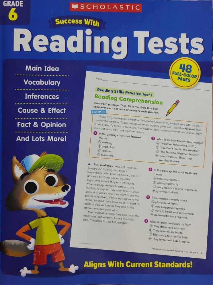 영쌤터 Scholastic Success with Reading Tests G6 미리보기 : 네이버 블로그