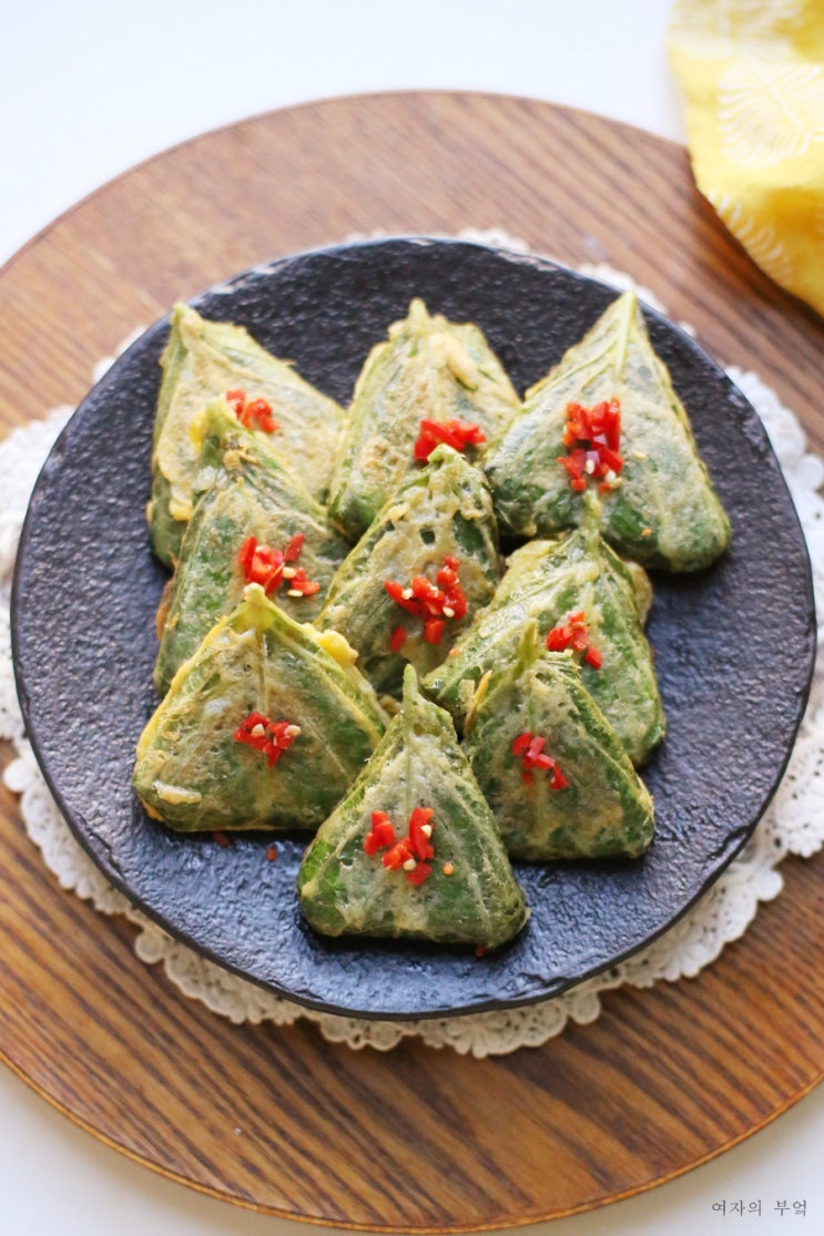 참치 깻잎전 만드는 법 삼각 두부깻잎전 만들기 두부참치전 깻잎참치전 네이버 블로그
